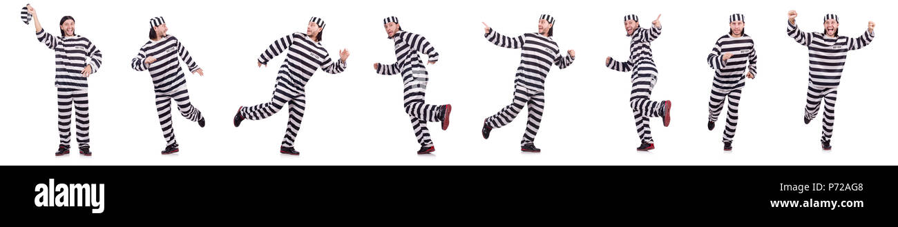 Prison inmate isolated on the white background Stock Photo - Alamy