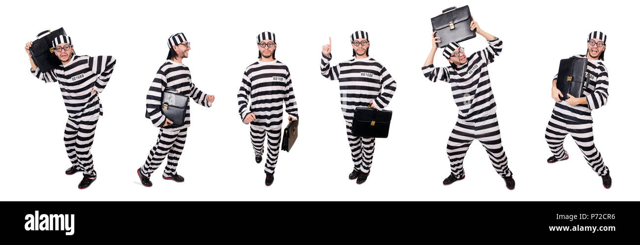 Prison inmate isolated on the white background Stock Photo - Alamy