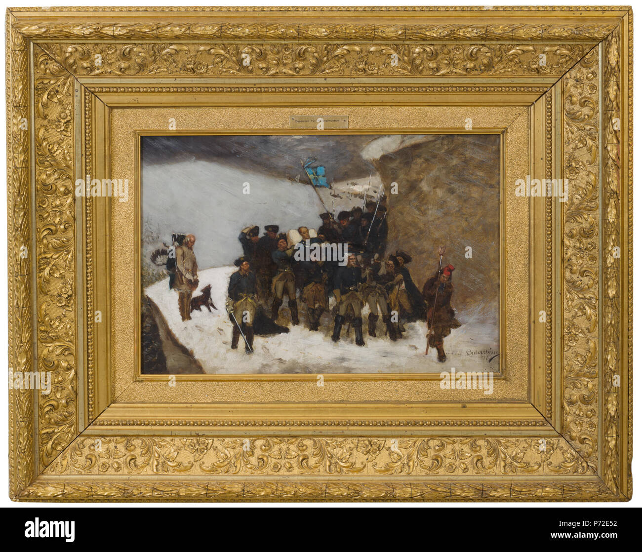 19 Bringing Home the Body of King Karl XII of Sweden. Sketch (Gustaf ...