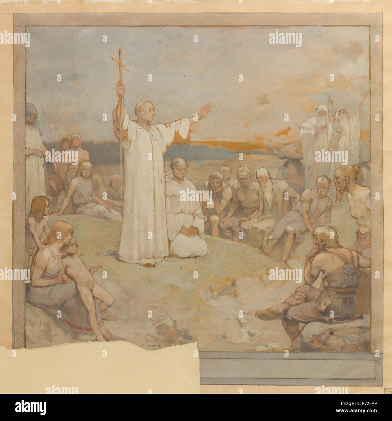 . Design for Willibrord Preaching to the Frisians . Willibrord ...