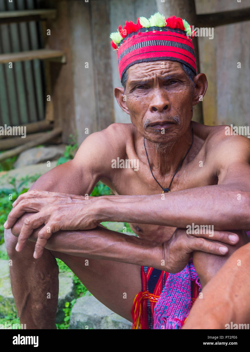 Portrait of a man from Ifugao Minority in Banaue the Philippines Stock ...