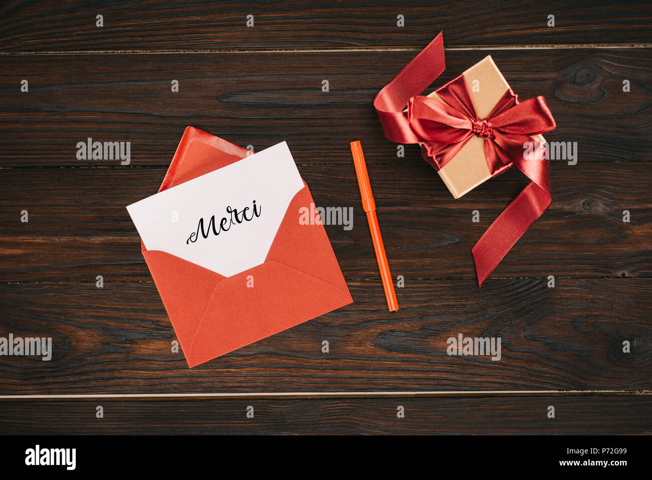 Merci inscription hand written hi-res stock photography and images - Alamy