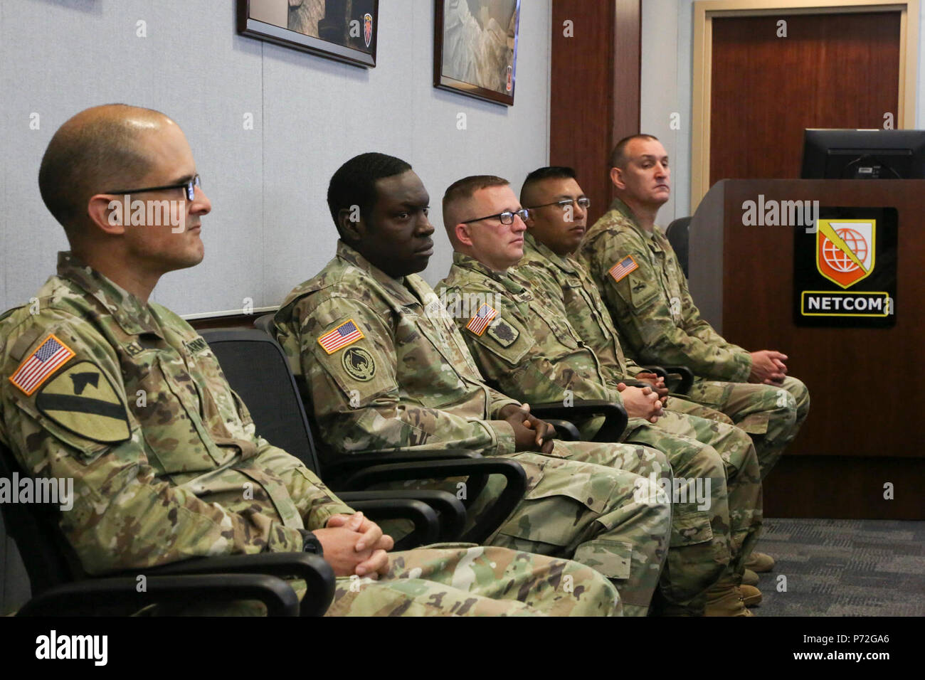 U.S. Army Soldiers, assigned to the Network Enterprise Technology ...
