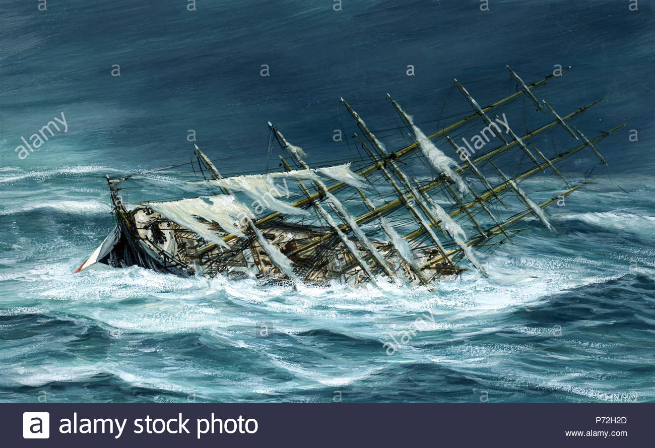 Ship Storm Sea Painting Stock Photos & Ship Storm Sea Painting Stock ...