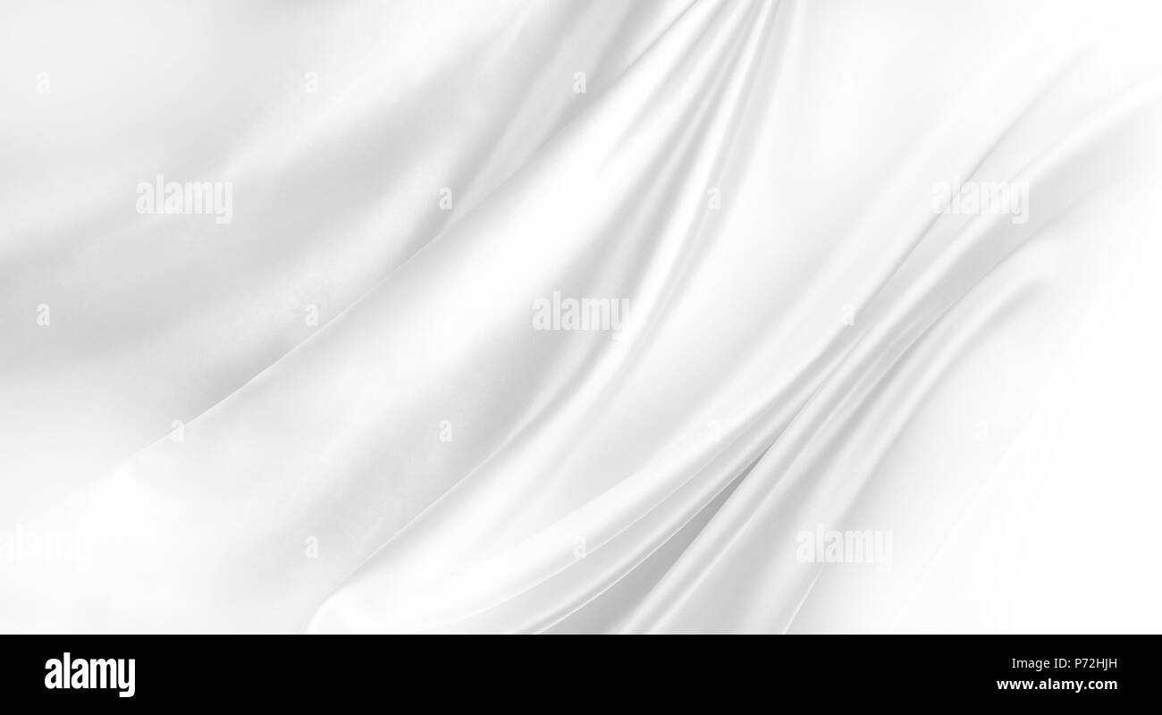Closeup of rippled white silk fabric Stock Photo - Alamy
