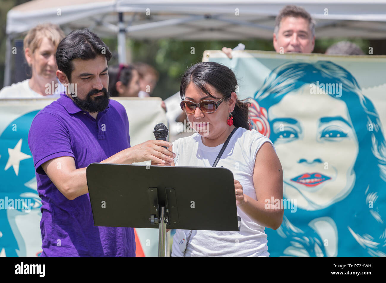 A Families Belong Together was held at the Iowa state capital in Des ...