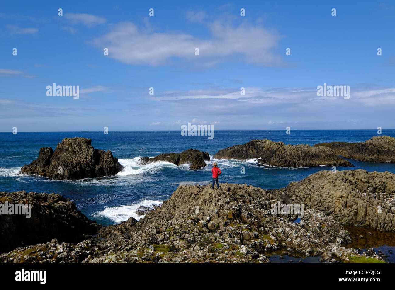 Ballintoy Harbour, Ballycastle, County Antrim, Ulster, Northern Ireland ...
