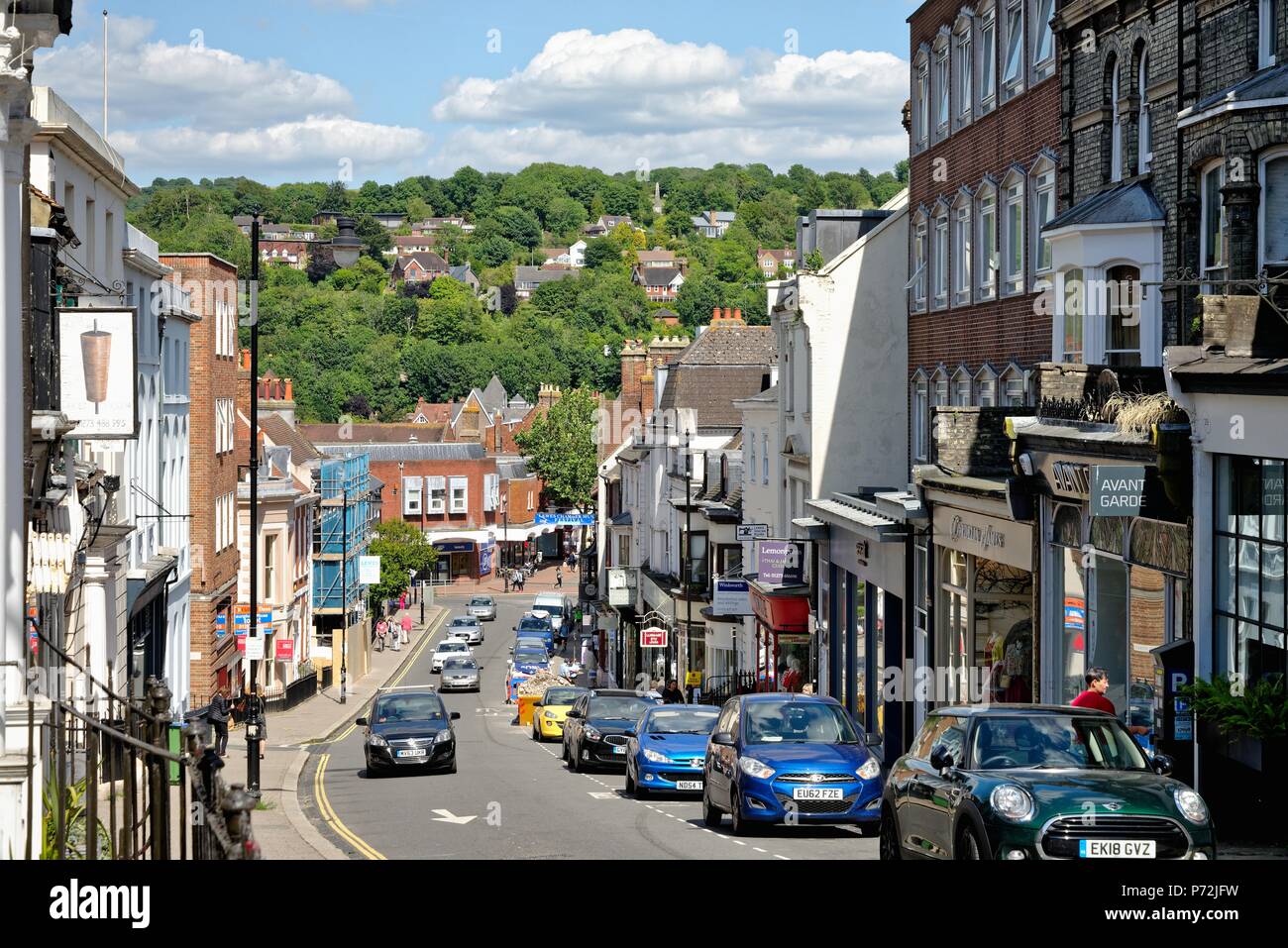Shopping street on a hill hi-res stock photography and images - Alamy