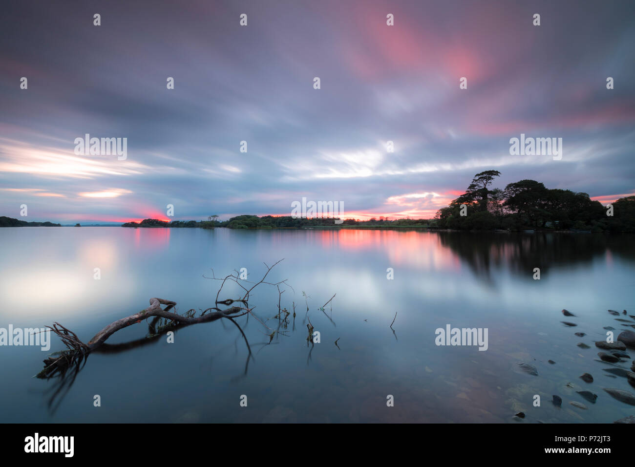 Lough Leane lake, Killarney National Park, County Kerry, Munster ...