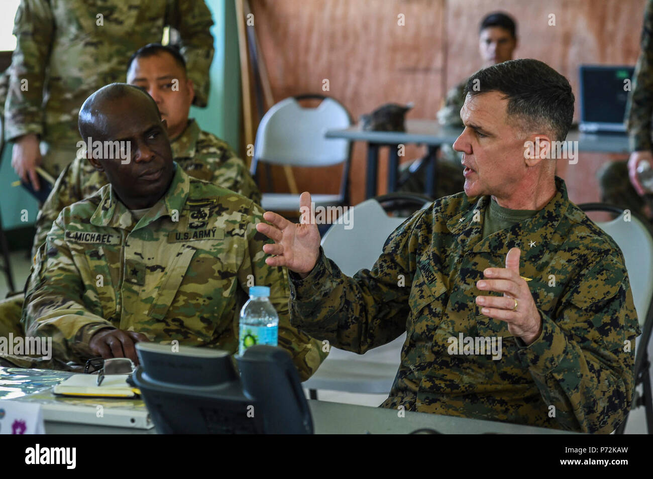 U.S. Army Brig. Gen. Stephen L.A. Michael, division deputy commanding ...