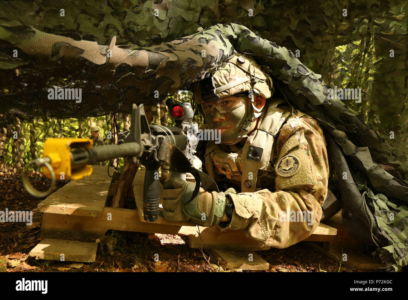 U.S. Army Spc. Segi Lee of the Regimental Support Squadron, 2d Cavalry ...