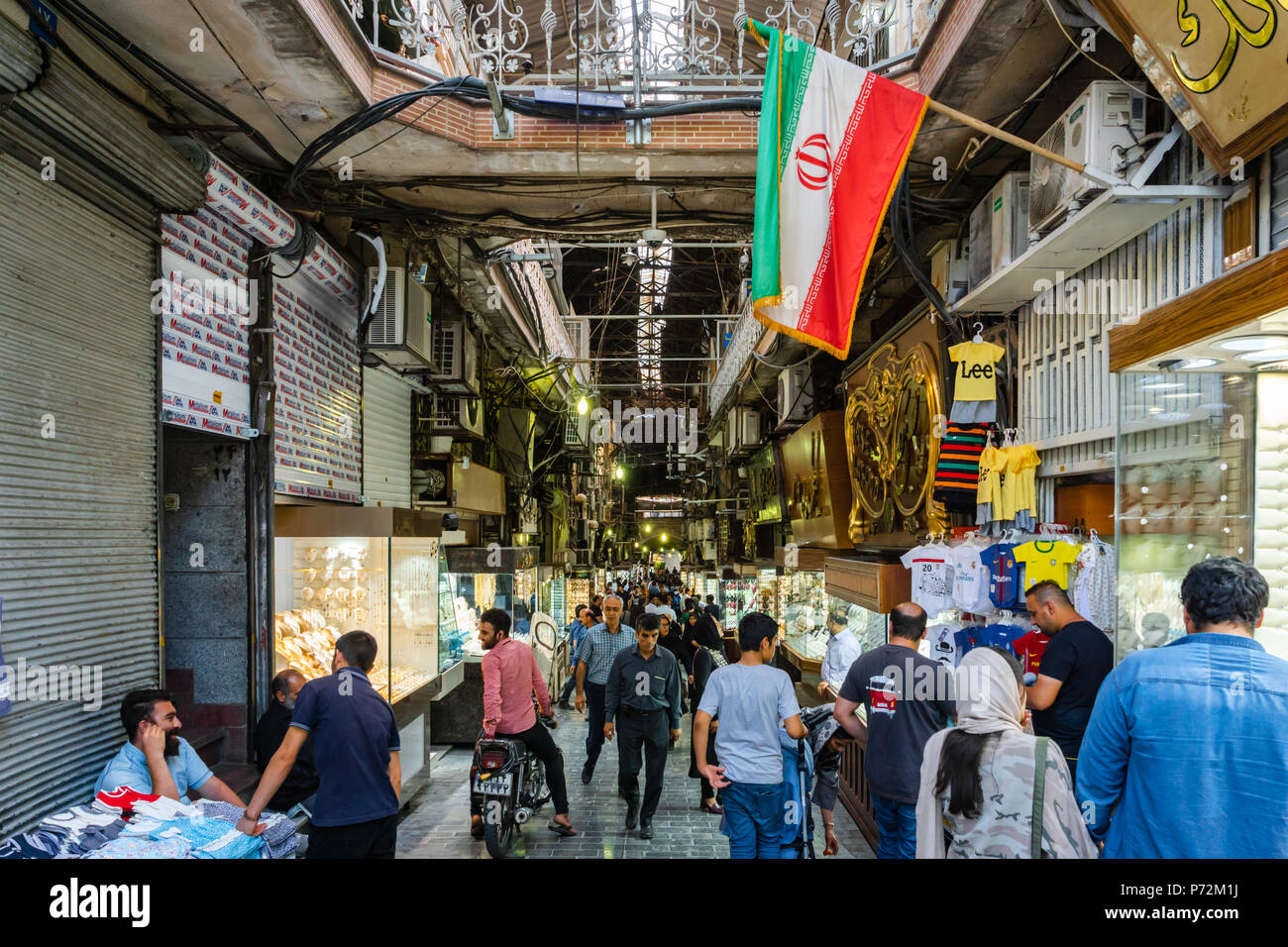 Tehran, Iran - June, 2018: Grand Bazaar in Tehran city, Iran. The Grand ...