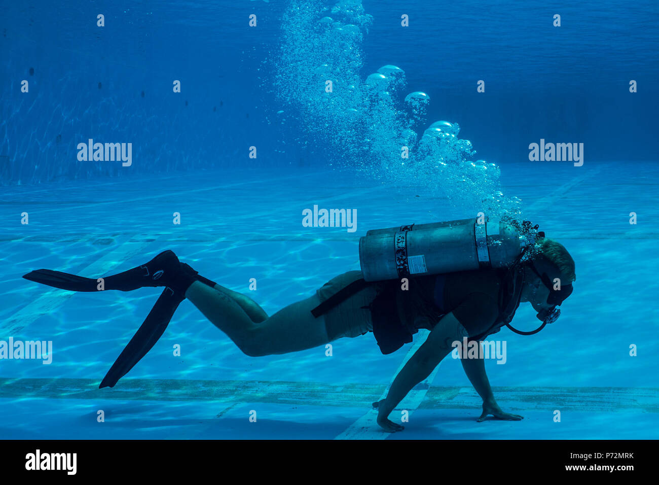 A reconnaissance Marine participates in the United States Marine Corps ...