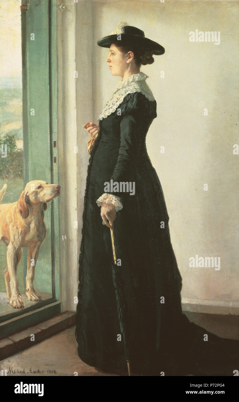 12690-578.TIF 52 Portræt af min hustru. Malerinden Anna Ancher Stock ...