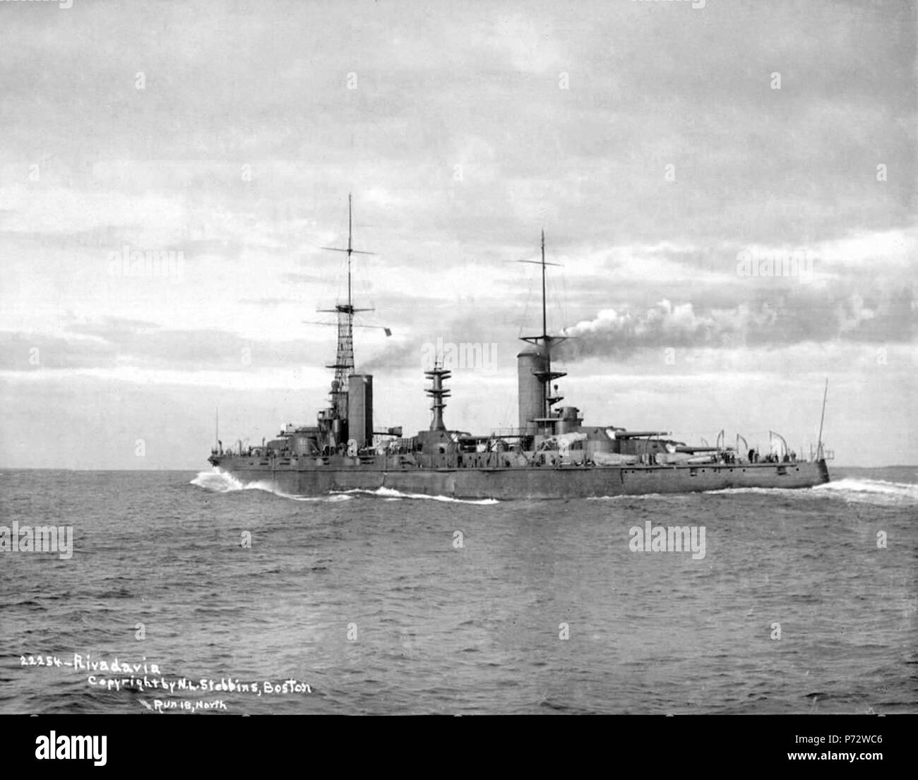 ARA Rivadavia on its speed trials . circa 1915 10 ARA Rivadavia speed ...