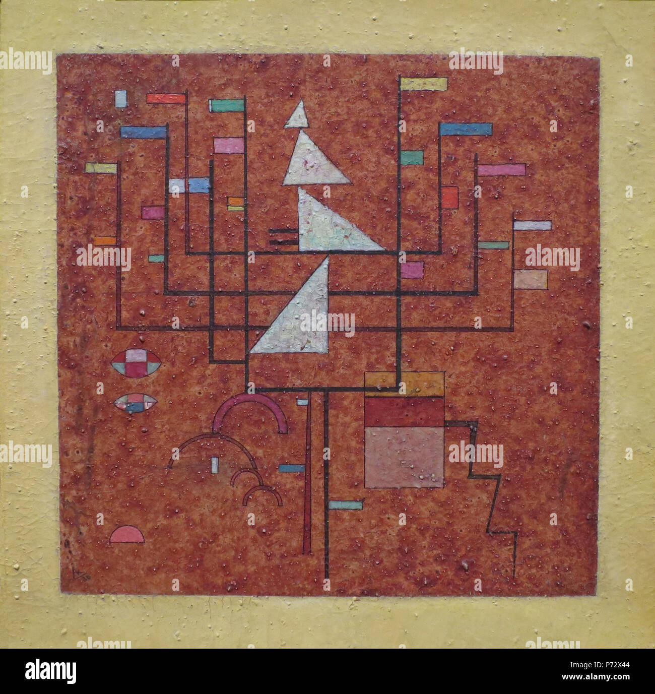 English: Yellow Border by Wassily Kandinsky, 1930, oil on cardboard ...