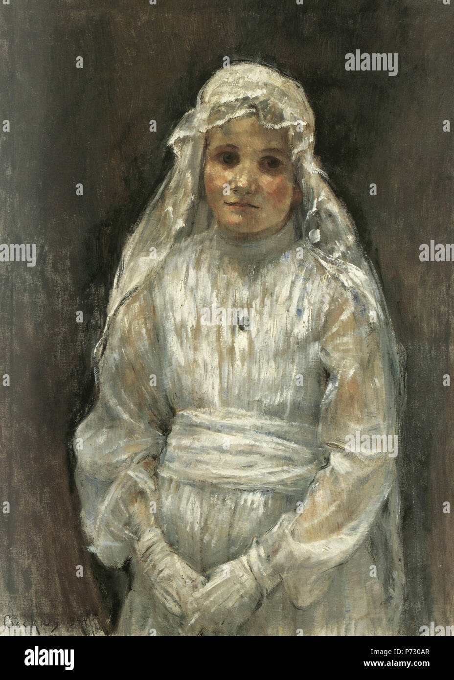 Français : Marie-Anne (*1935), la fille de l'artiste. Signé et daté en ...