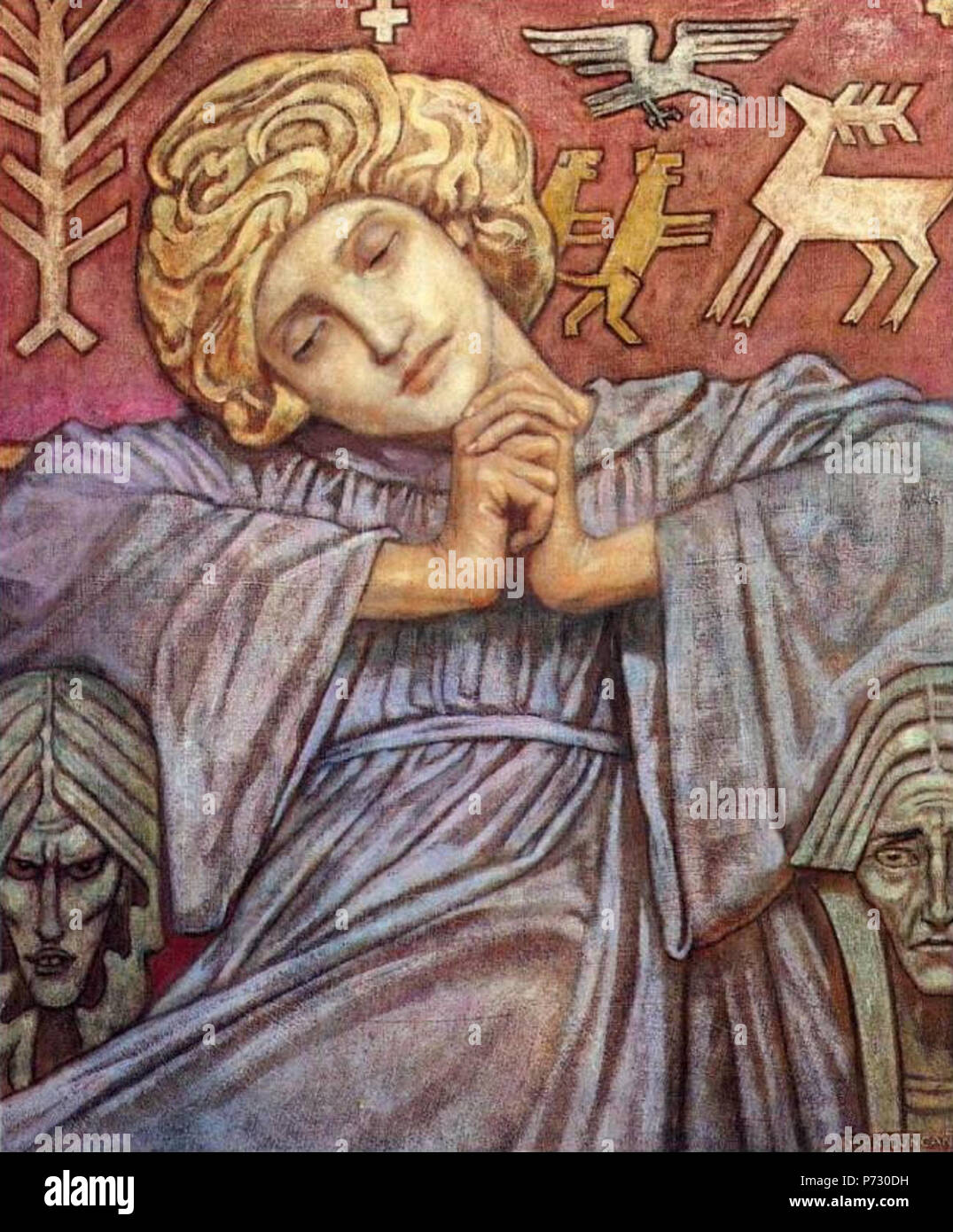 English: Painting by John Duncan, Scottish symbolist painter . 1 ...