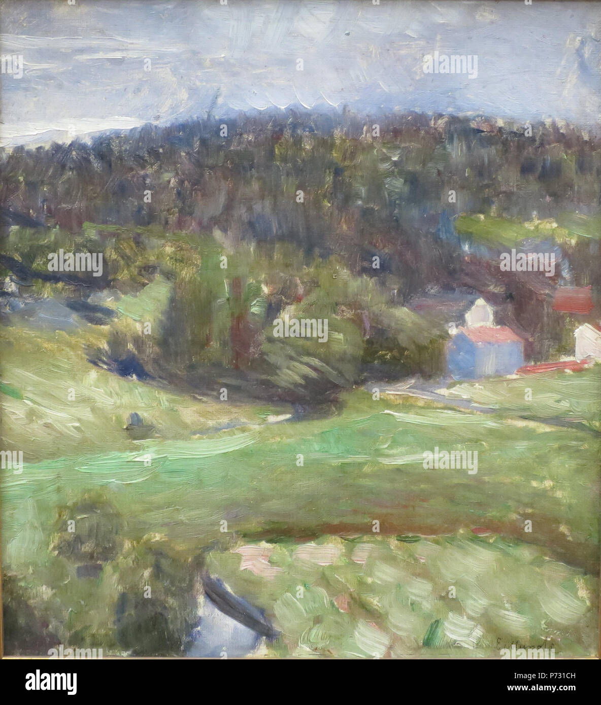 English: Landscape by Edvard Munch, 1890, oil on canvas, Bergen ...