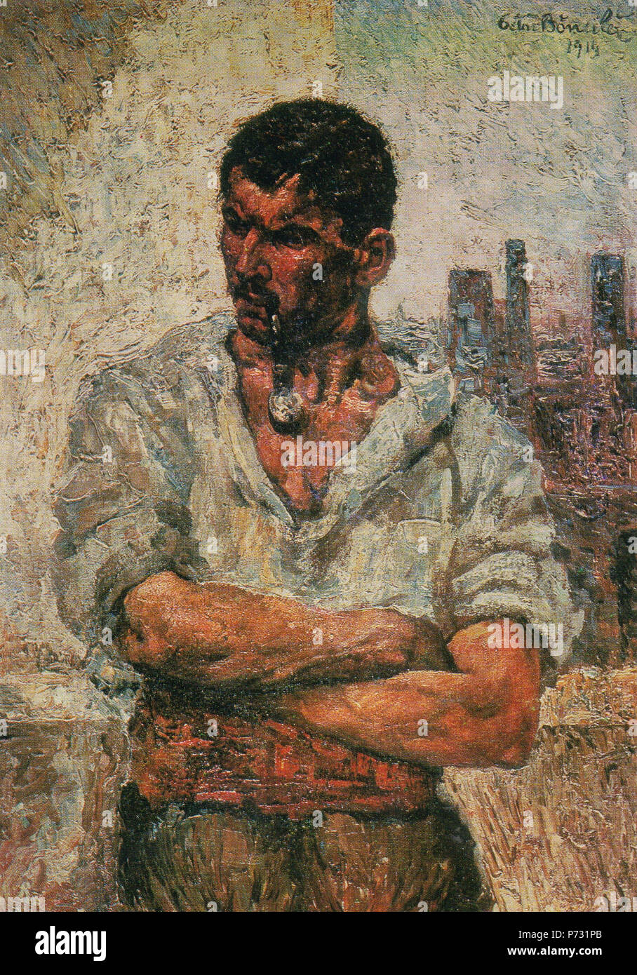 . Romanian: Grevistul Striker 1914 37 Octav Bancila - Grevistul Stock ...