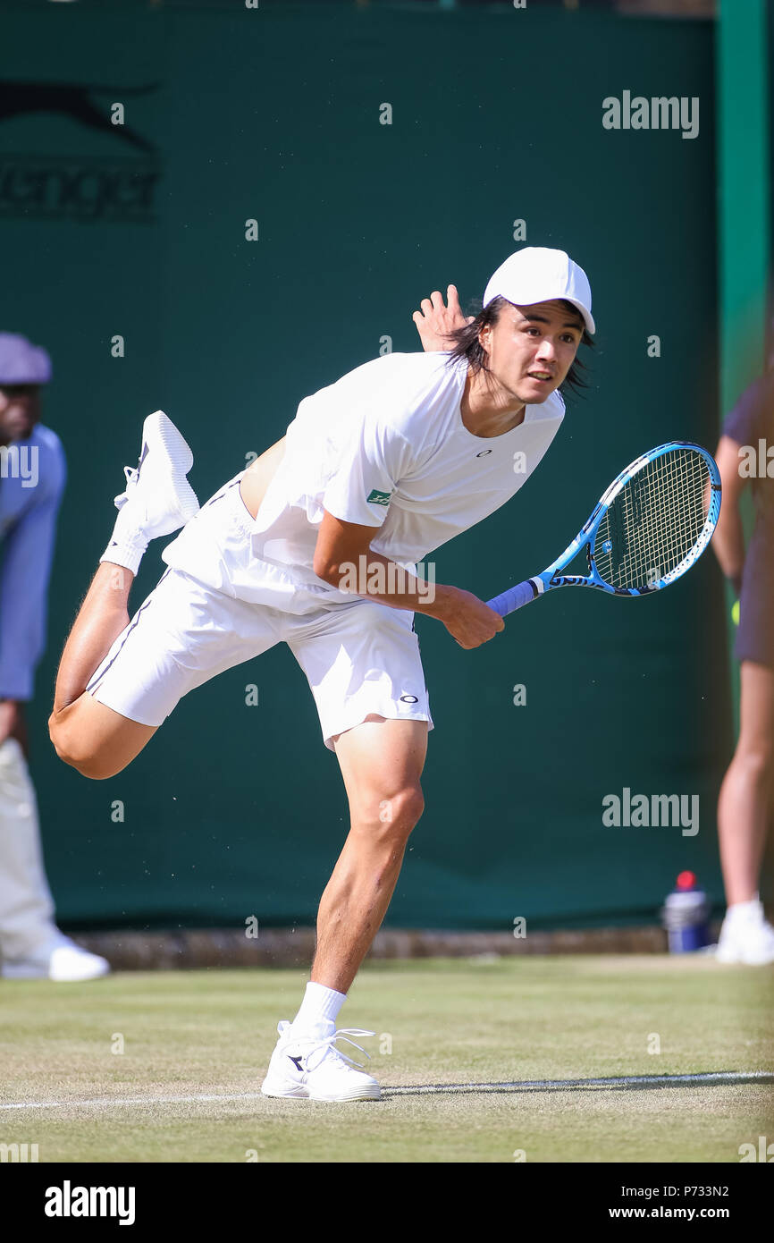 London, UK. 3rd July, 2018. Taro Daniel (JPN) Tennis : Taro Daniel of ...