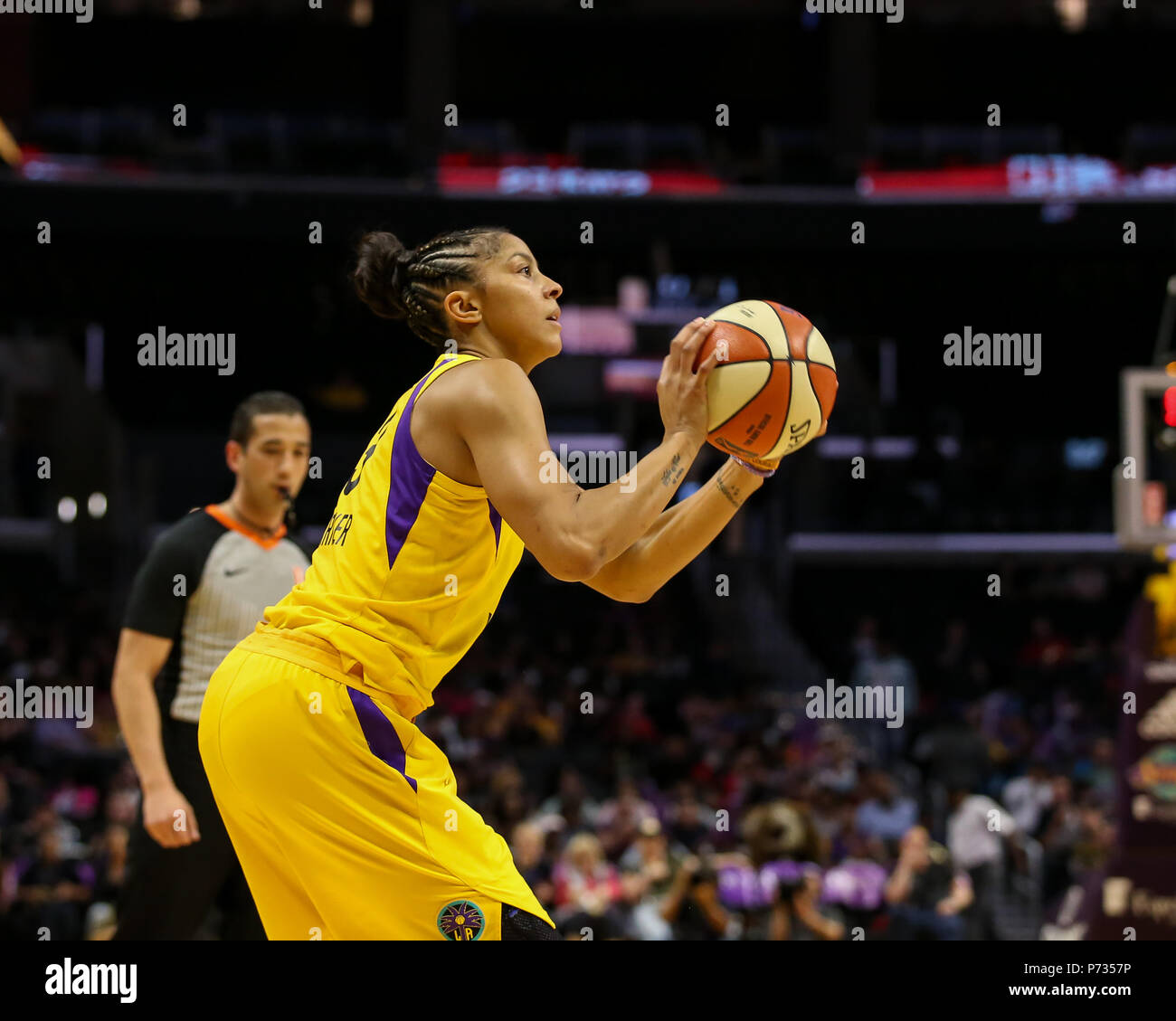 Los Angeles Sparks forward Candace Parker #3 during the Connecticut Sun ...