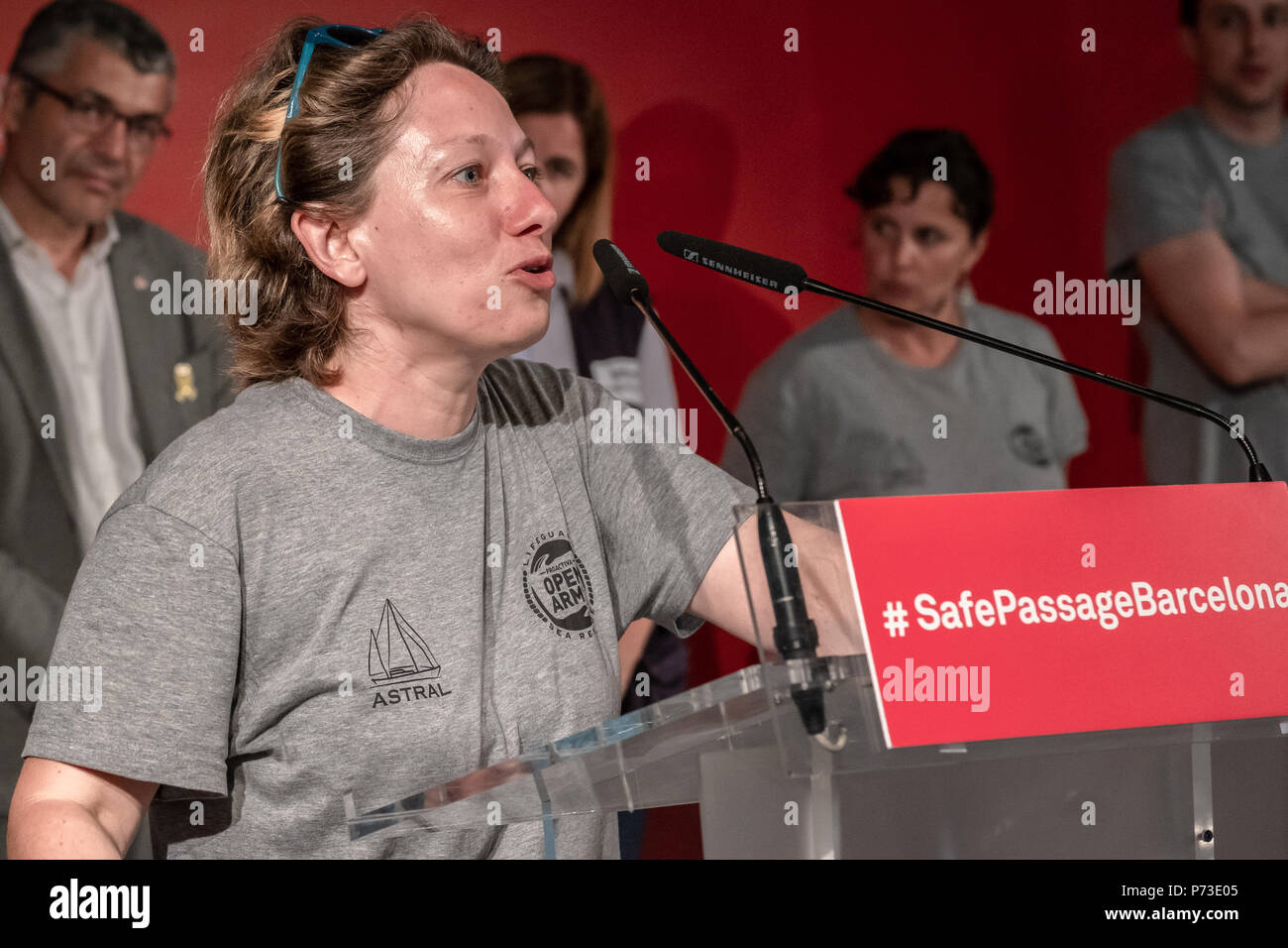Italian MEP Eleonora Forenza (GUE / NGL) is seen during the press ...