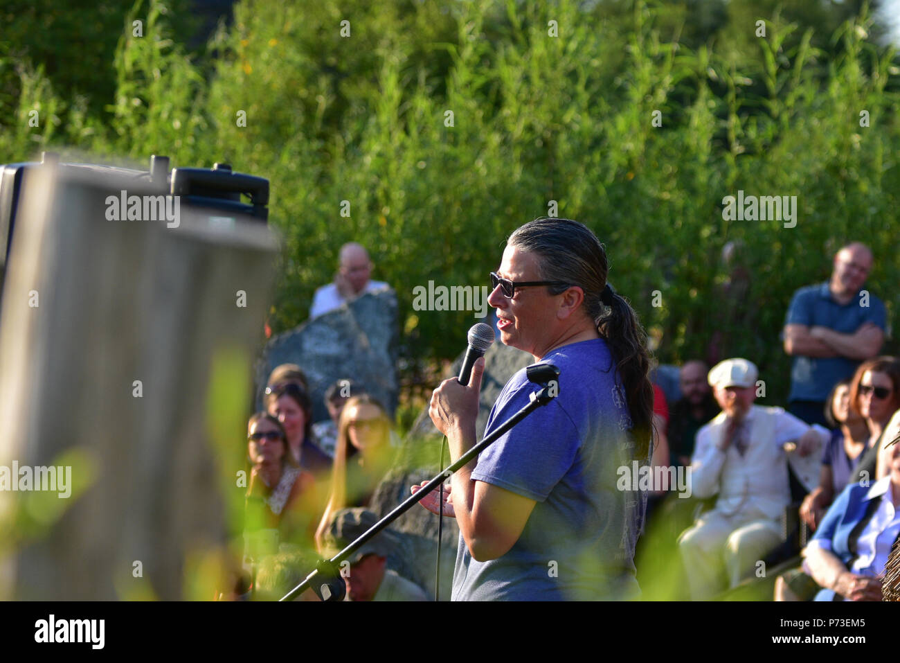 County Tyrone, UK. 4th July, 2018. Chas Jewett, Cheyenne River Sioux ...