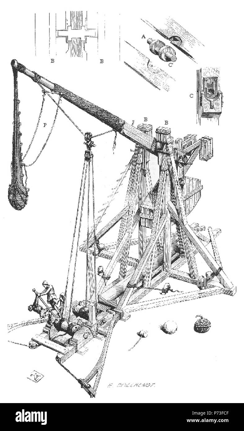 Trebuchet drawing hi-res stock photography and images - Alamy