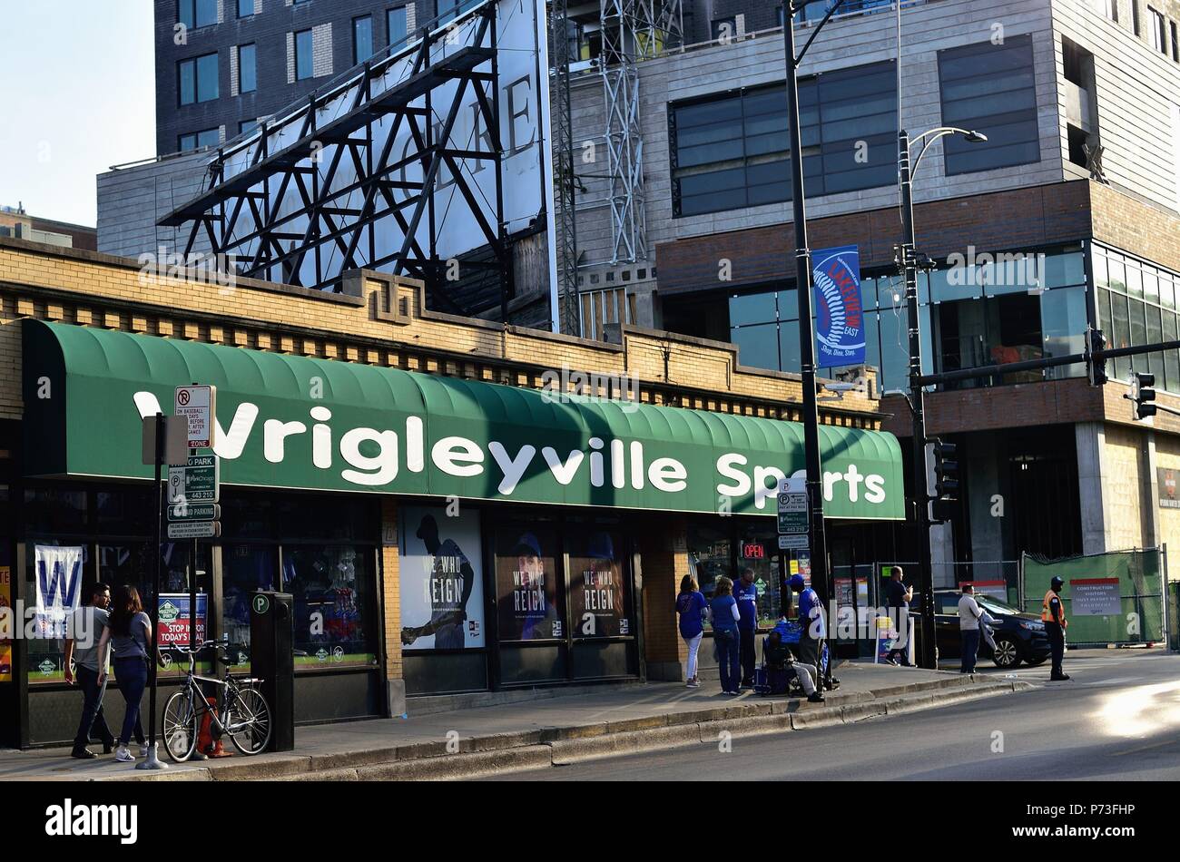 Chicago, Illinois, USA. A business reflecting its neighborhood and ...