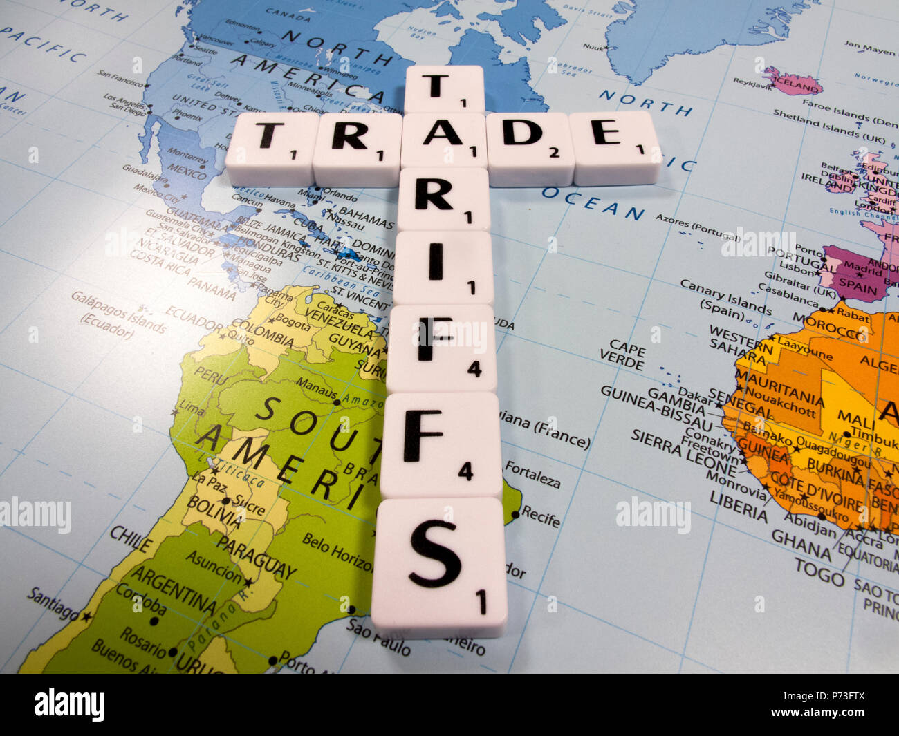 Tariffs world map hi-res stock photography and images - Alamy