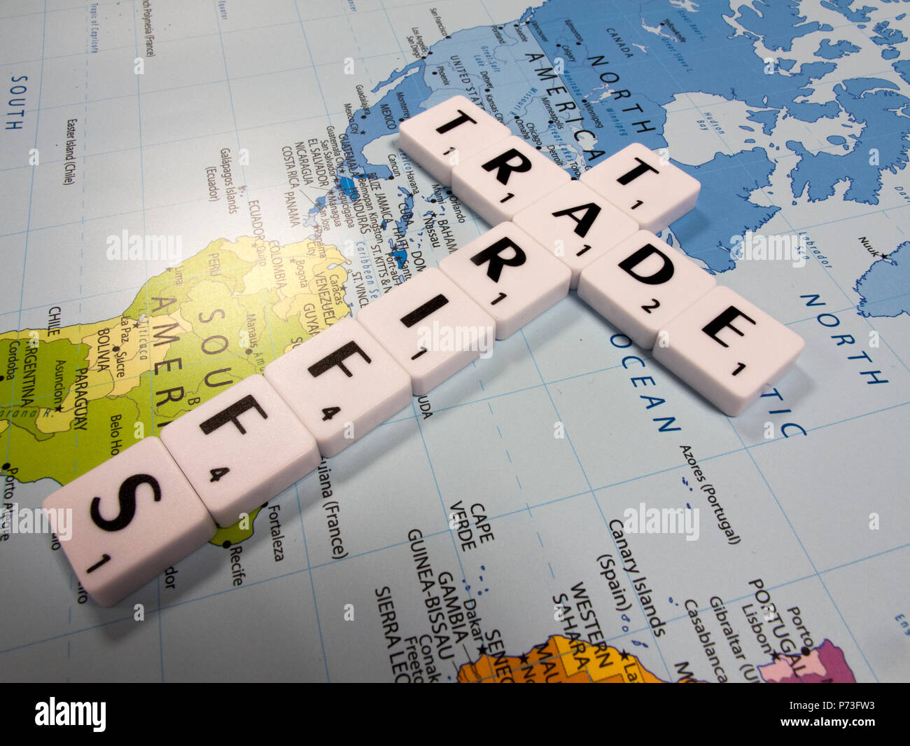 representation of trade tariffs imposed by the United States of America ...