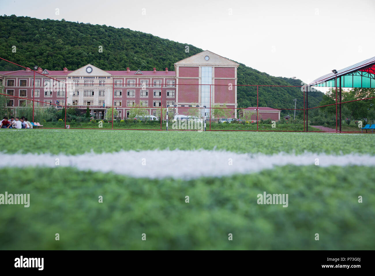 Mini football goal on an artificial grass hi-res stock photography and ...