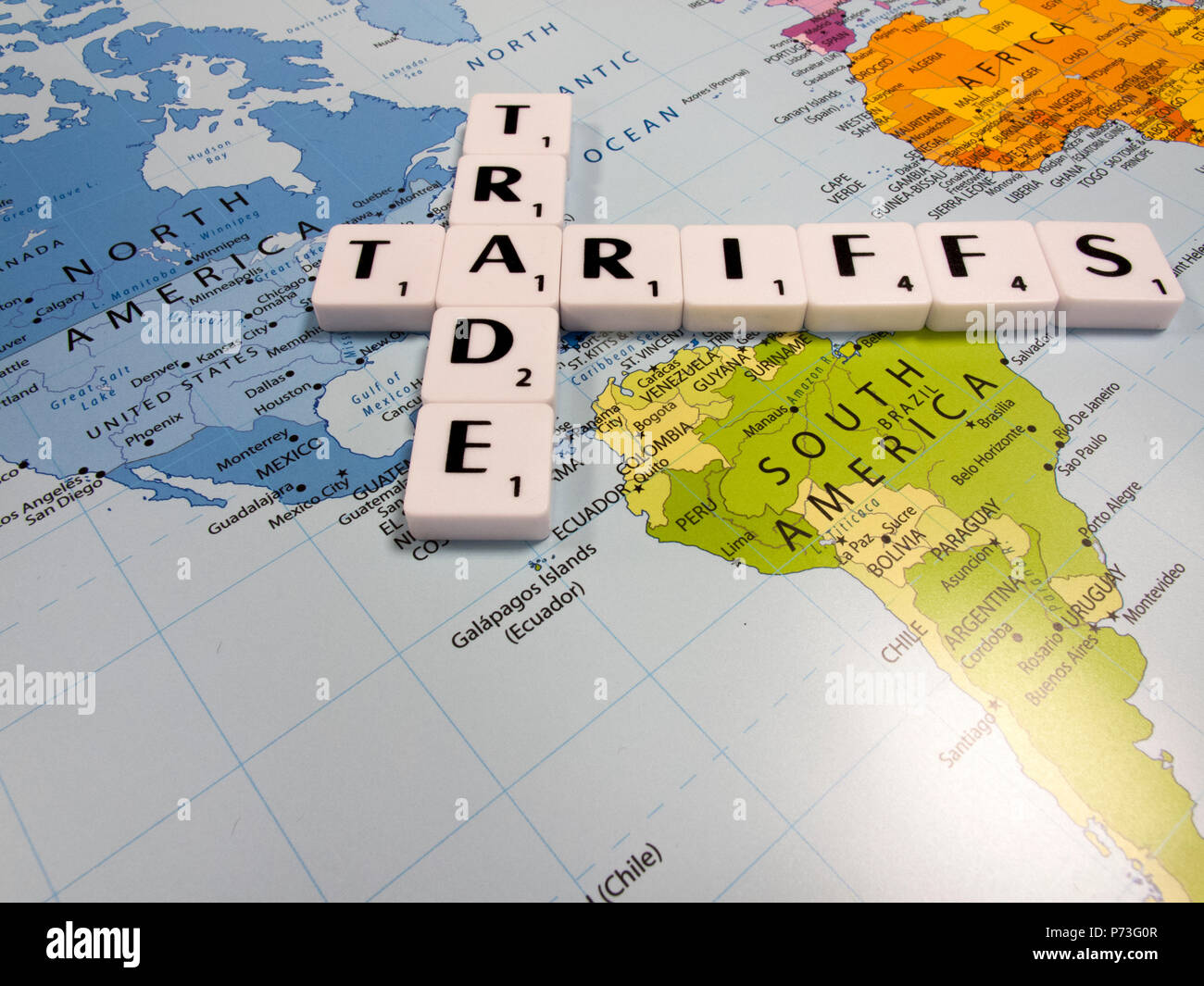 representation of trade tariffs imposed by the United States of America ...