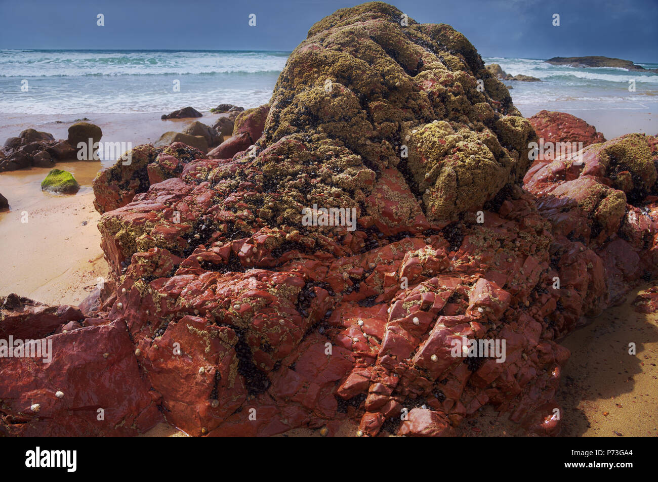 Morocco beach red cliff legzira hi-res stock photography and images - Alamy