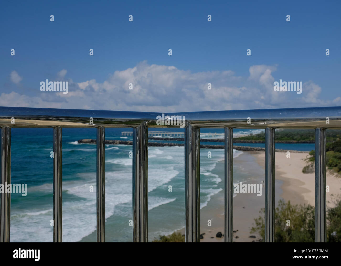 lookout at point danger at coolangatta in the gold coast, queensland ...