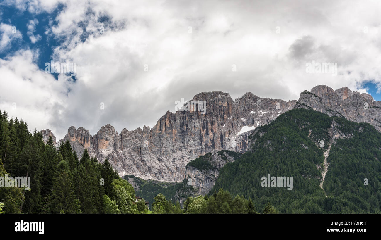 Dolomites, Alleghe lake and Civetta mountain Stock Photo - Alamy