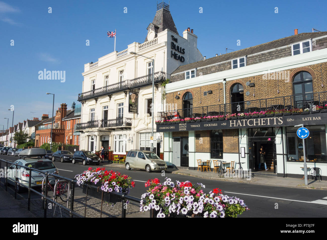 The world-famous jazz venue the Bull's Head public house and Hatchetts ...