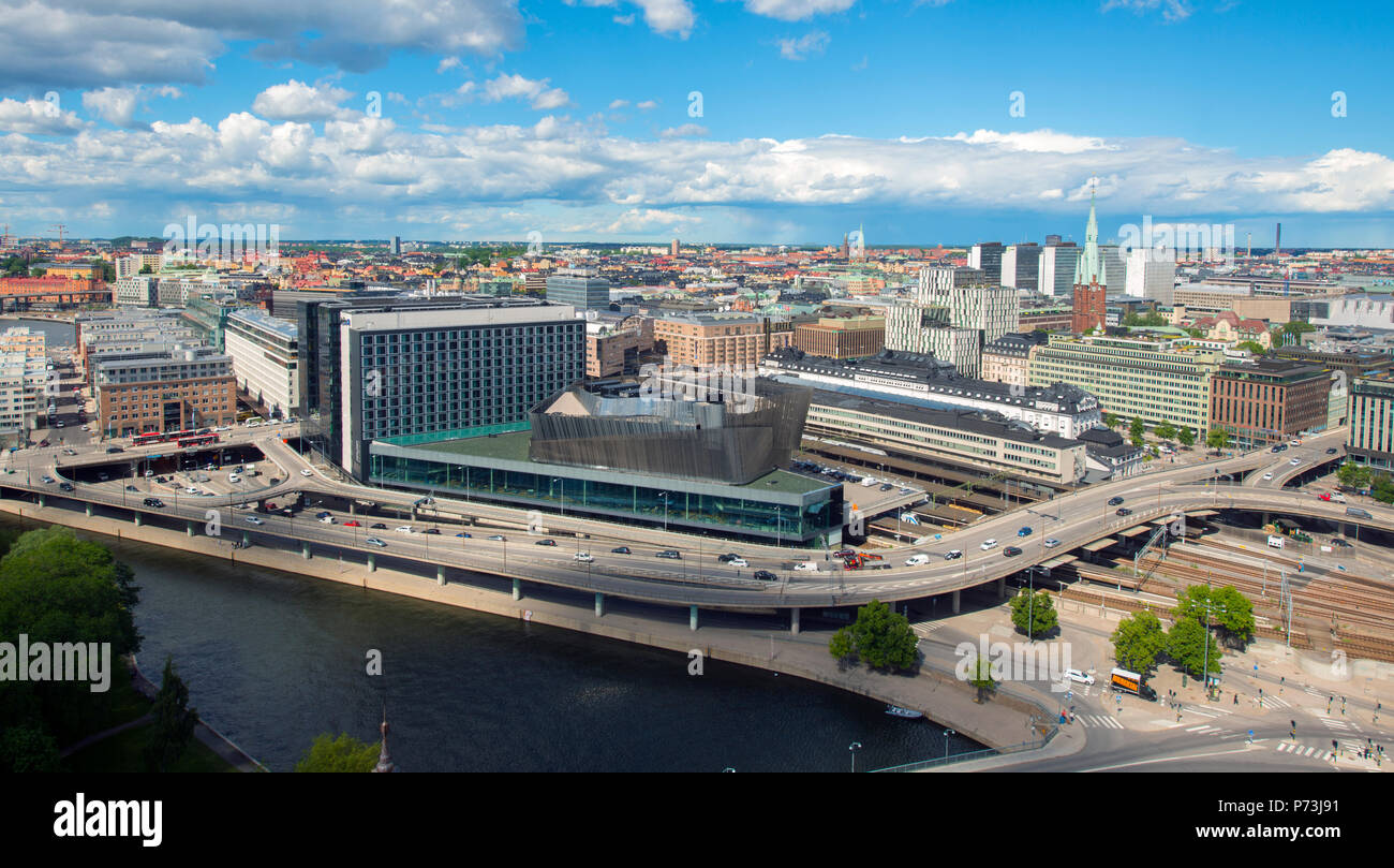 Stockholm skyline sunrise aerial view hi-res stock photography and ...