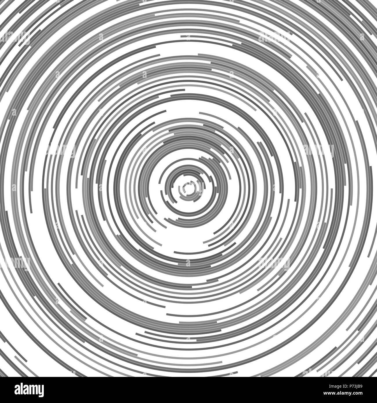 Grey abstract circular background - vector graphic from half circles ...