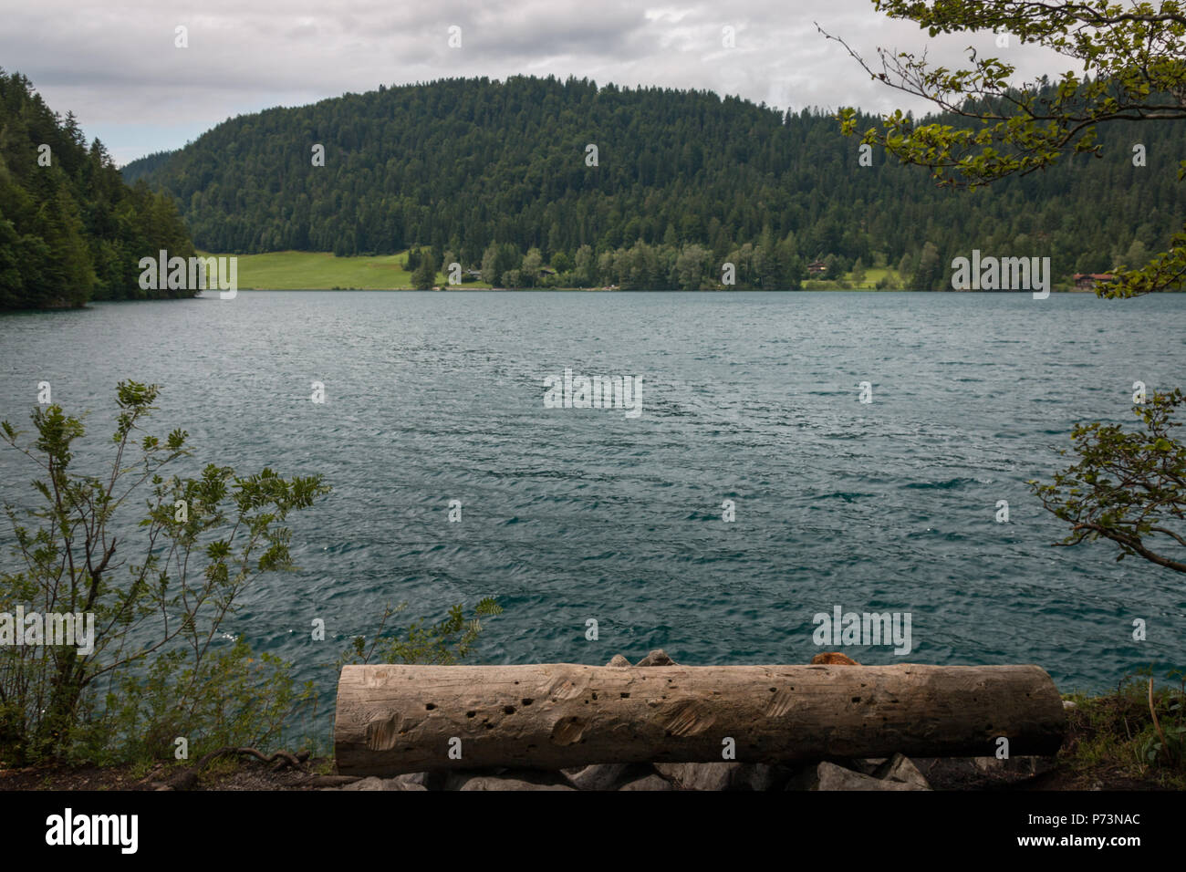 Montain lake Hintersteiner See in the Wilder Kaiser Austrian National ...