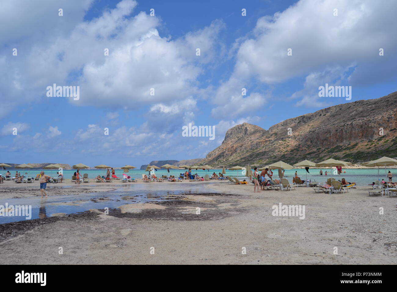 Beautiful Balos Beach, Gramvousa Peninsula, Crete Island, Greece Stock ...