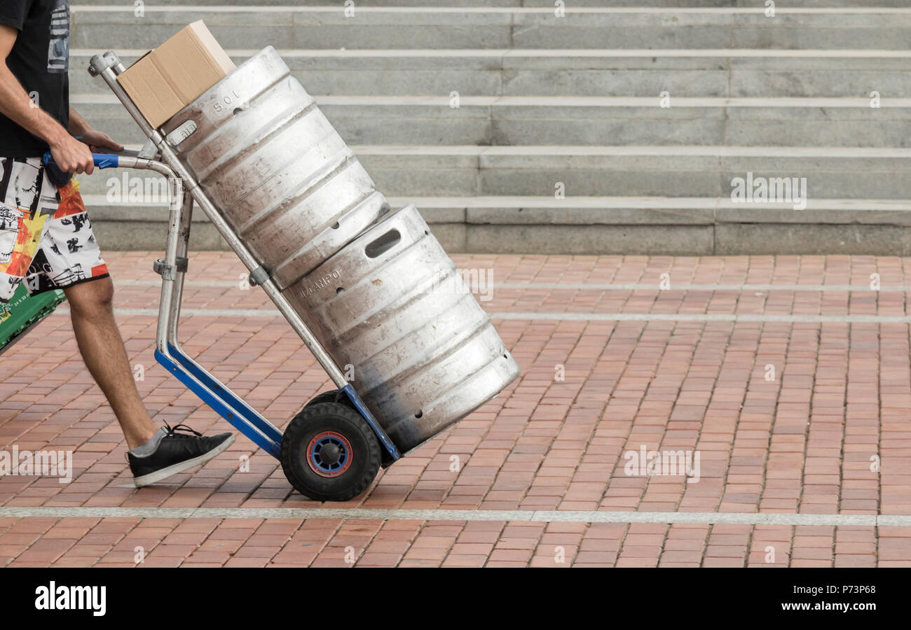 Beer delivery barrels barrel hi-res stock photography and images - Alamy
