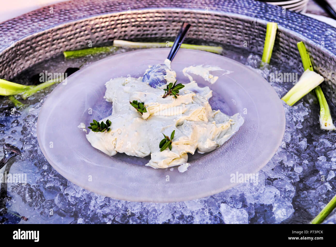 Traditional Italian dairy product prepared with fresh milk served at ...
