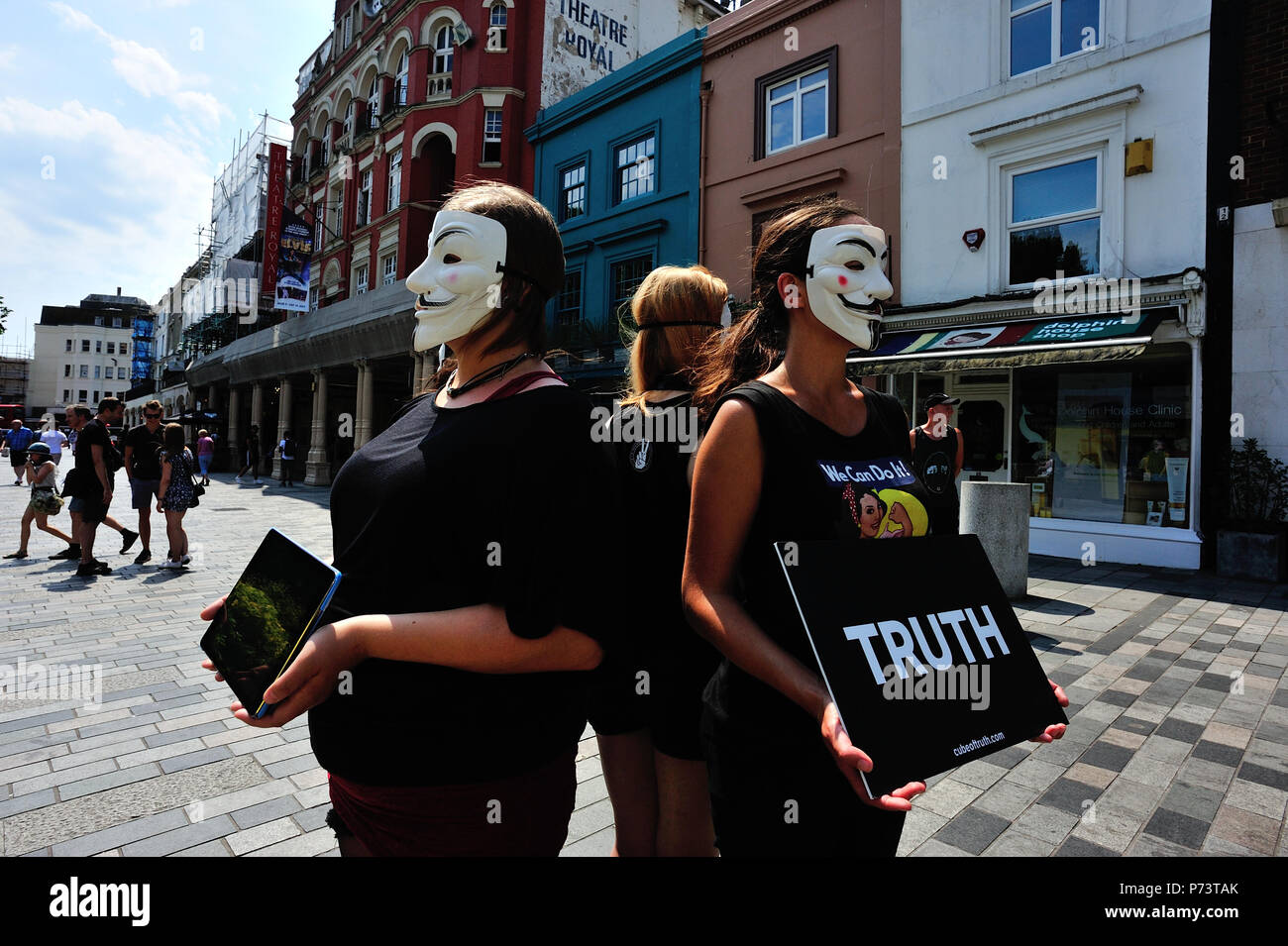 Anonymous silent protest in Brighton, English Seaside Town, Brighton ...