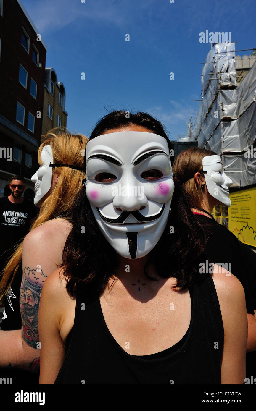 Anonymous silent protest in Brighton, English Seaside Town, Brighton ...