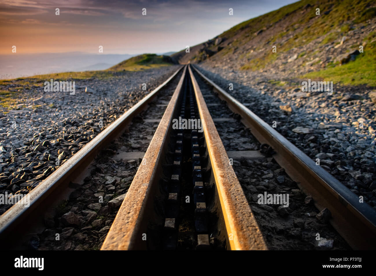Mountain tracks, Snowdonia Stock Photo - Alamy