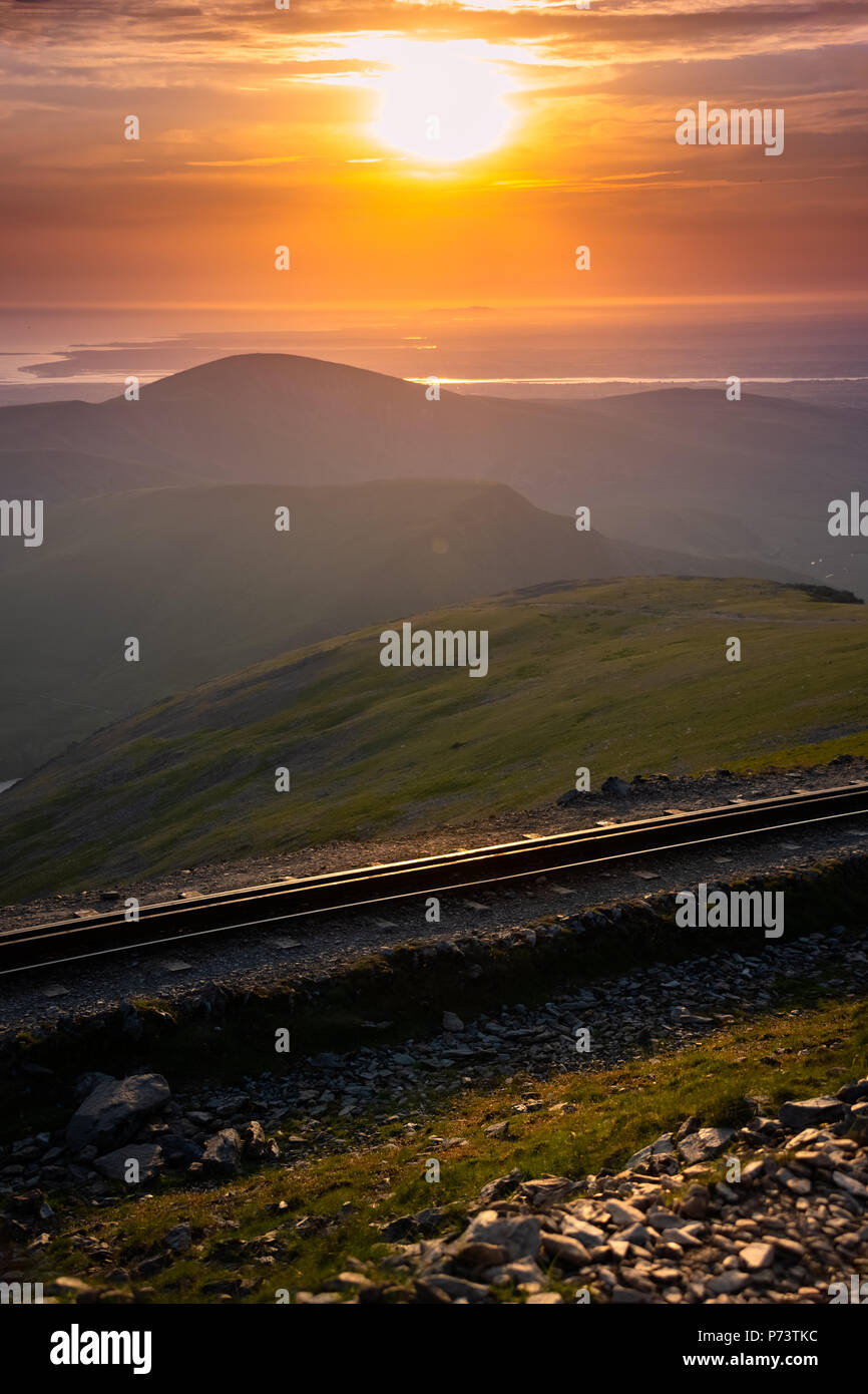 Mountain tracks, Snowdonia Stock Photo - Alamy