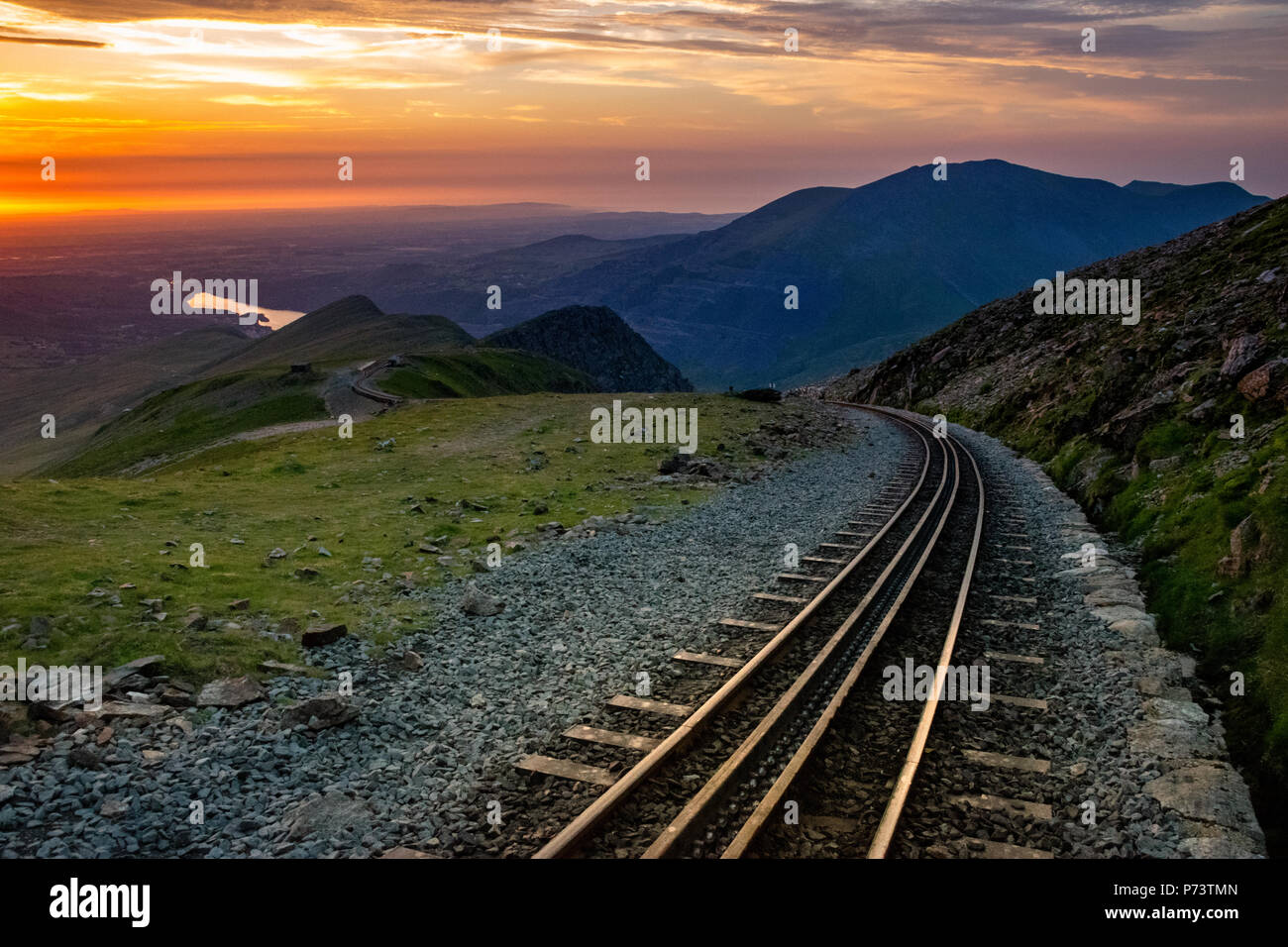 Mountain tracks, Snowdonia Stock Photo - Alamy