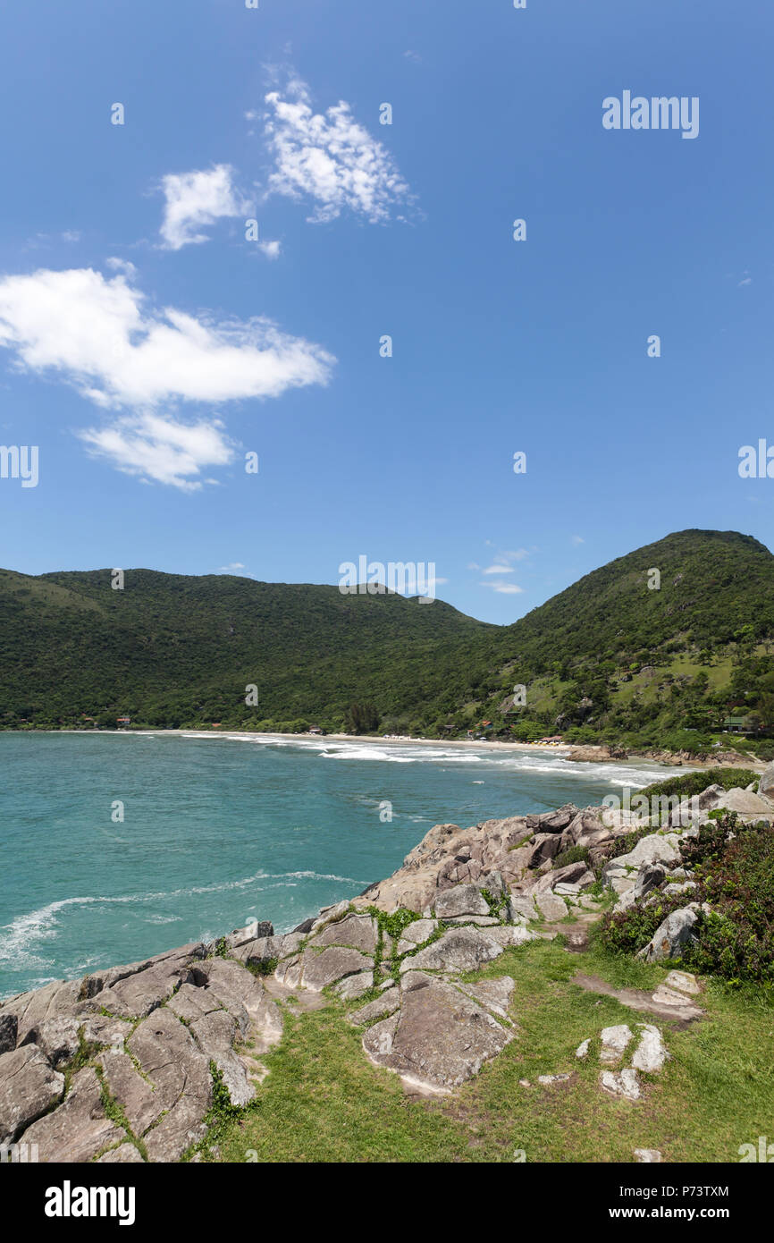 Florianopolis, Santa Catarina, Brazil. Beautiful beach landscape view ...
